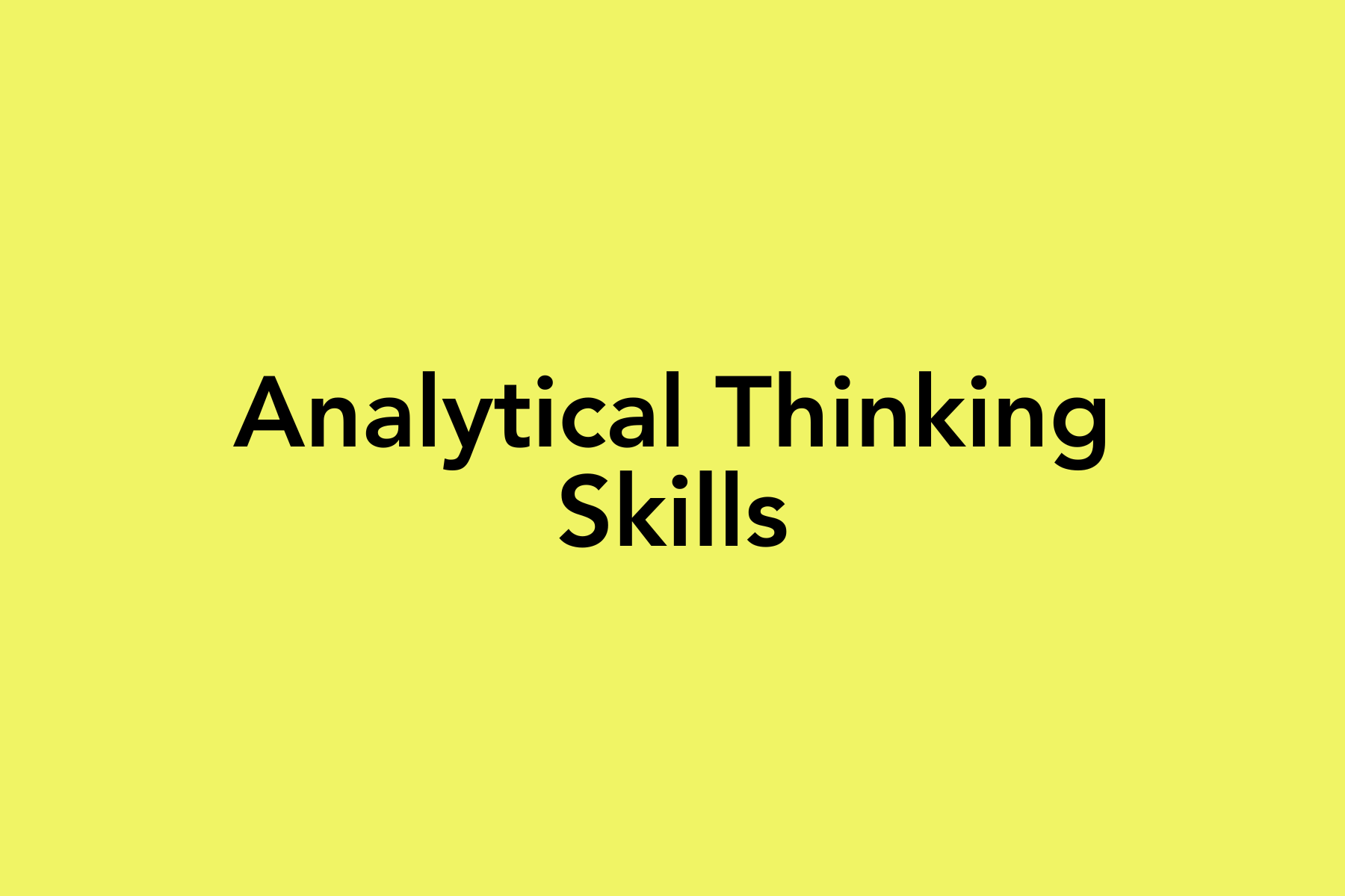 Analytical Thinking Skills (Kemampuan Berpikir Analitis) - Playbook